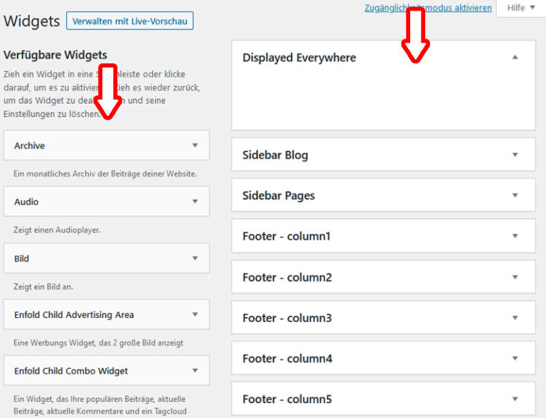 Was sind Wordpress Widgets? Eine einfache Erklärung - Wordpress Glossar